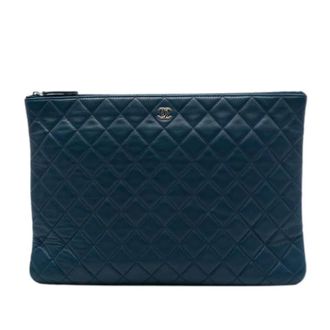 Chanel Pre-owned Vintage Quilted Clutch - - Pre-owned - Damen - Blau - ONE SIZE