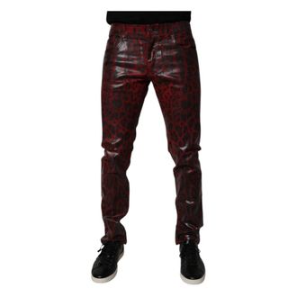 Dolce & Gabbana Homme, Jeans, Rouge, Taille: M Skinny Denim Jeans