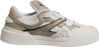 Dolce & Gabbana Homme, Chaussures, Multicolore, Taille: 44 EU Faux Shearling Low Top Baskets