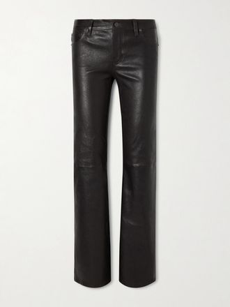 Frame Denim Pantalon Bootcut En Cuir Rodeo - Marron