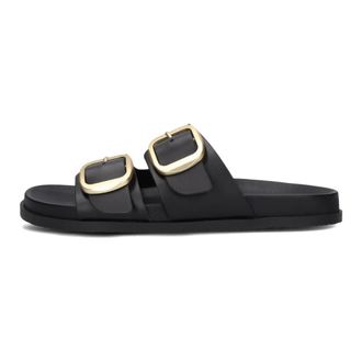 Notre-V Schwarze Ledersandalen Stilvolles Modell - - Shoes - Damen - Schwarzk - 40 EU