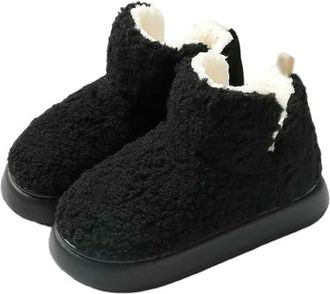 Generic YUJIEBB Bottines dhiver chaudes et &eacute;paisses en peluche pour femme et homme, Noir, 42.5 EU