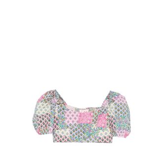 MC2 Saint Barth Kurz geschnittene Bluse mit quadratischem Ausschnitt - - Blouses & Shirts - Damen - Mehrfarbig - M