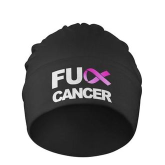 Generic Femme Homme Bonnets Tricot&eacute; Nique Le Cancer! Dr&ocirc;le De Sensibilisation Au Cancer du Sein Bonnet dhiver Mode Bonnets De Ski Classique Bonnet &Agrave; Revers po