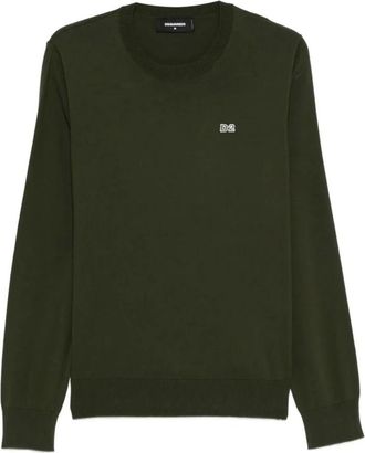 Dsquared2 Homme, Sweatshirts et sweats &agrave; capuche, Vert, Taille: XL Pull ras du cou graphique