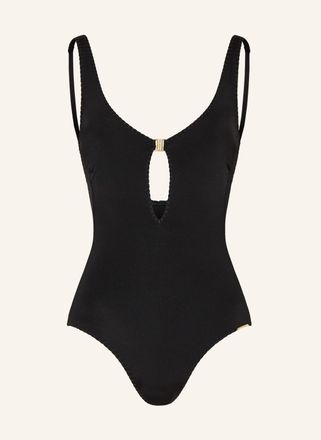 Watercult Watercult Badeanzug Crafted Essentials Mit Cut-Out schwarz