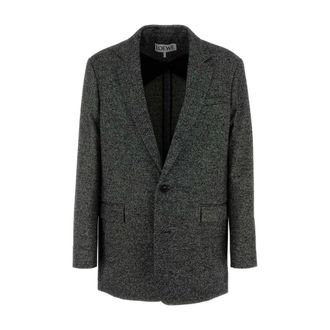 Loewe Homme, Vestes, Multicolore, Taille: XL Blazer Crois&eacute; en Laine M&eacute;lang&eacute;e