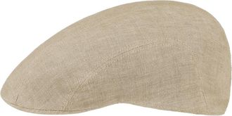Stetson Madison Leinen Flatcap Gefütterte Schirmmütze Herren Damen Frühjahr Sommer beige 57 cm