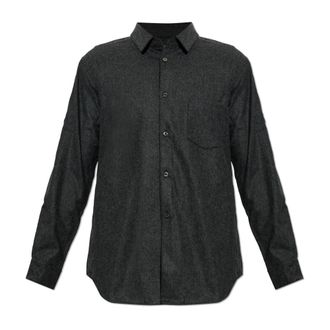 Comme Des Gar&ccedil;ons Chemise en Laine avec Poche - Homme - Chemises - Gris - Taille: S