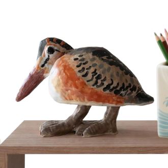 Generico Amerikanische Becada-Figur, Vogelstatue aus Kunstharz, 15 cm, Dekoration f&uuml;r Miniaturhaus, detaillierte Zierskulptur, Schreibtisch f&uuml;r drinnen und dra