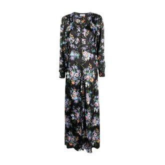 Paco Rabanne Blumendruck Langarmkleid - - Dresses - Damen - Mehrfarbig - XS