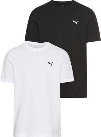 Puma T-Shirt ESS LOGO TEE MULTIPACK M (2-tlg) Doppelpack, 2 Stück