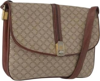 Celine Sac bandouli&egrave;re en toile Macadam Pre-owned - Femme - Pre-owned - Beige - Taille: ONE Size