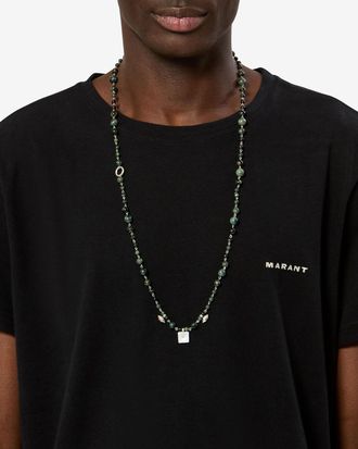 Isabel Marant Sautoir Jack - Homme - Vert Fonc&eacute;-argent&eacute; - - Isabel Marant
