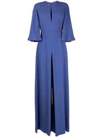 Elie Saab combinaison Cady &agrave; d&eacute;coupes - Bleu