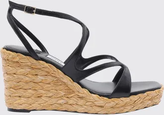 Jimmy Choo London Sandales compens&eacute;es Ayla en cuir &agrave; bout carr&eacute;