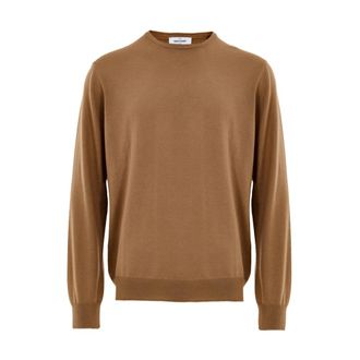 Gran Sasso Rundhals-Pullover - - Knitwear - Herren - Braun - 2XL