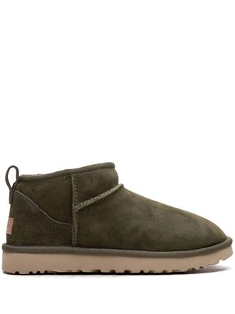 UGG bottines Classic Ultra Mini Burnt Olive - Vert