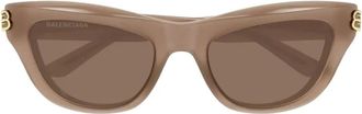 Balenciaga lunettes de soleil &agrave; monture papillon - Tons neutres