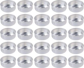 Exceart 500 St&uuml;ck Aluminium Teelicht Dosen Metall Teelicht Tassen Teelicht Leere Koffer Beh&auml;lter f&uuml;r DIY Kerzenherstellung Liefert Silber 3. 8 &times; 1. 4Cm