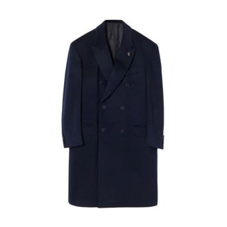 Gucci Leichter zweireihiger Kaschmirmantel - - Coats - Herren - Blau - S
