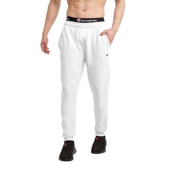 Champion Herren Powerblend Sweats Retro Jogger Pants, Wei&szlig;-549314, X-Gro&szlig;