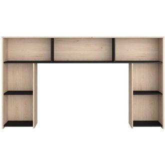 Vente-Unique Vente-unique - T&ecirc;te de lit avec rangements 140 cm - Coloris : Naturel et noir - kinselia