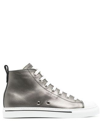 Roberto Cavalli Sneakers im Metallic-Look - Grau