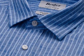 Bexley Edibert - Chemise homme chambray bleu ocean et bleu