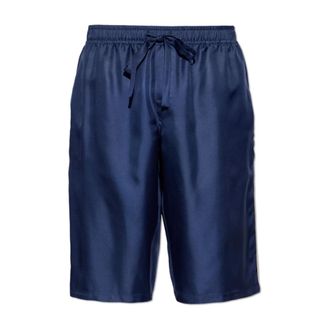 Dolce & Gabbana Homme, Shorts, Bleu, Taille: XL Silk Shorts
