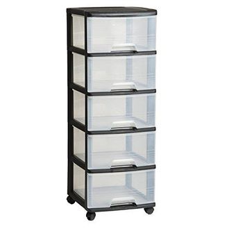 Curver Panier d&eacute;tag&egrave;re en Plastique Noir 37 x 39 x 100 cm