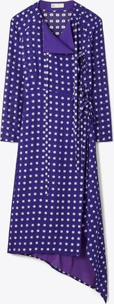 Tory Burch Damen Jacquardkleid in Wickeloptik