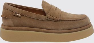 Tod's Mocassins penny &agrave; plateforme en daim avec semelle en caoutchouc