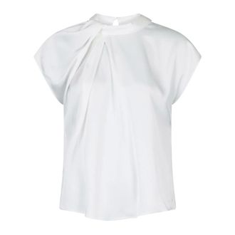 Neo Noir &Eacute;l&eacute;gant Drapy Satin Blouse Off White - Femme - Blouses et Chemises - Blanc - Taille: 38 FR