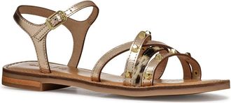 Geox Damen D MADDALUSIAC D Slide Sandal, Lt Gold, 38.5 EU