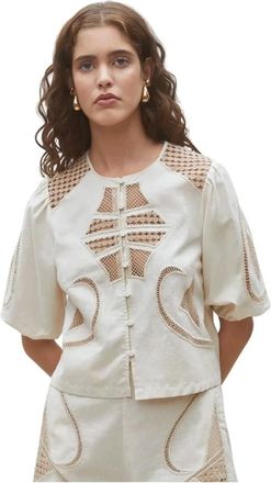 Suncoo Femme, Blouses et Chemises, Beige, Taille: 36 FR Lindsay Blouse