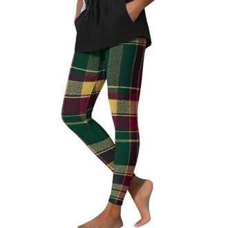 Generic Leggings de No&euml;l pour femmes taille haute pantalon de yoga long motif de No&euml;l mignon leggings d&eacute;contract&eacute;s leggings de compression femmes 2, vert, XXL