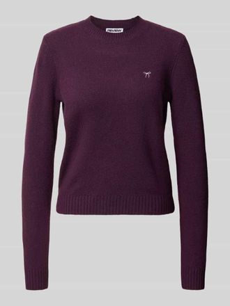 Review Slim Fit Strickpullover aus elastischem Material-Mix