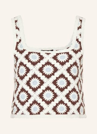 Maje Cropped-H&auml;keltop braun