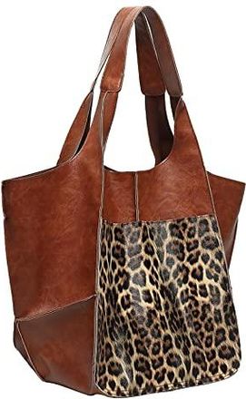 Generic Sac &agrave; main europ&eacute;en et am&eacute;ricain nouveau vintage simple grand sac en cuir souple grande capacit&eacute; une &eacute;paule sac &agrave; main pour femme ordinateur portable 