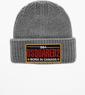 Dsquared2 Wool Beanie with Embossed Logo size Unica