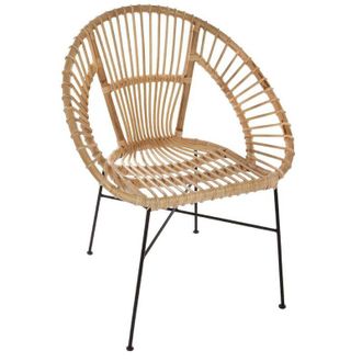 Atmosphera Atmosphera - Fauteuil Keko métal rotin créateur dintérieur