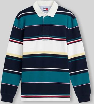 Tommy Jeans Regular Fit Rugbyshirt aus reiner Baumwolle