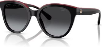 Chanel CH5414 Butterfly-Frame Sunglasses - Black