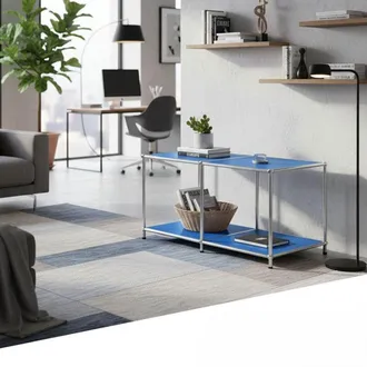 Floordirekt &Eacute;tag&egrave;re m&eacute;tal chrom&eacute; design &eacute;pur&eacute;, Concept Epur&eacute; MK-016, L78&times; P40 &times; H46 cm, Bleu