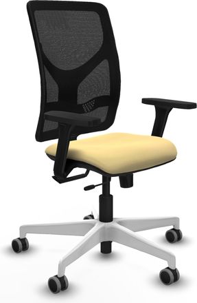 Piqueras y Crespo Schreibtischstuhl mit 3D-Armen, h&ouml;henverstellbare Lendenwirbelst&uuml;tze, ausgestattet mit Syncro/Traslack und Schneidschaum, mit Rollen 65 mm, Parkett, S