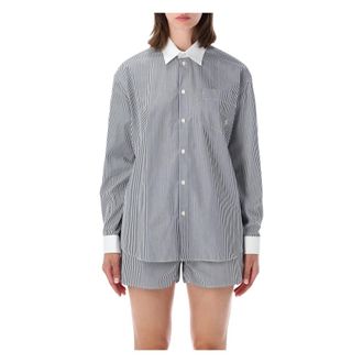 Sporty & Rich SRC Oversized Shirt - - Blouses & Shirts - Damen - Wei&szlig; - M