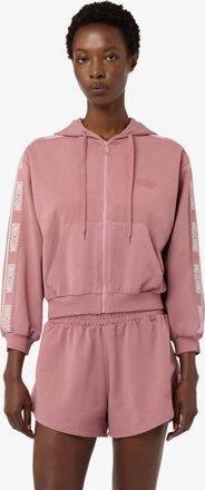 Moschino Sweat &agrave; capuche en coton teint en pi&egrave;ce - Rose