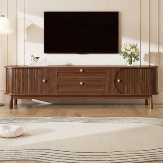 Generic Moderner TV-St&auml;nder mit Schubladen und Stauf&auml;chern - abgerundetes Eckdesign, stabile F&uuml;&szlig;e - bietet viel Stauraum f&uuml;r Ihr Wohnzimmer