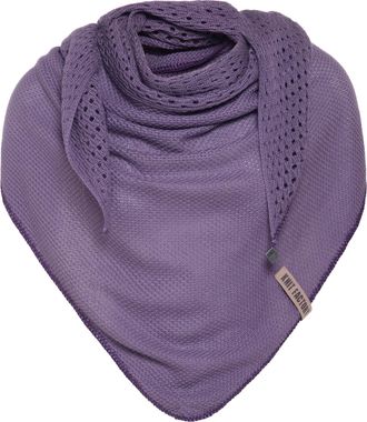 Knit Factory April Dreieckstuch - Trendiger Damenschal - F&uuml;r Fr&uuml;hling und Sommer - Fein gewebte Baumwolle - Hochwertige Qualit&auml;t - Violett